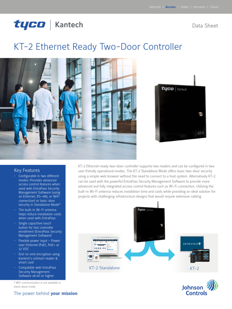 KT-2 Ethernet Ready Two-Door Controller: Data Sheet | PDF | Wi Fi ...