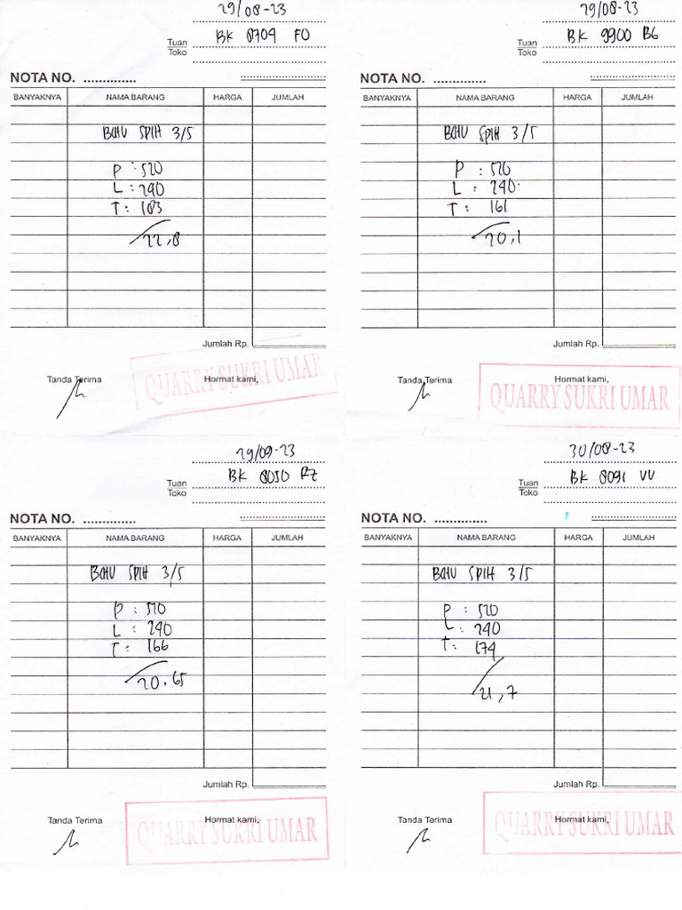 Bon PO 4300013574 Batu Split | PDF