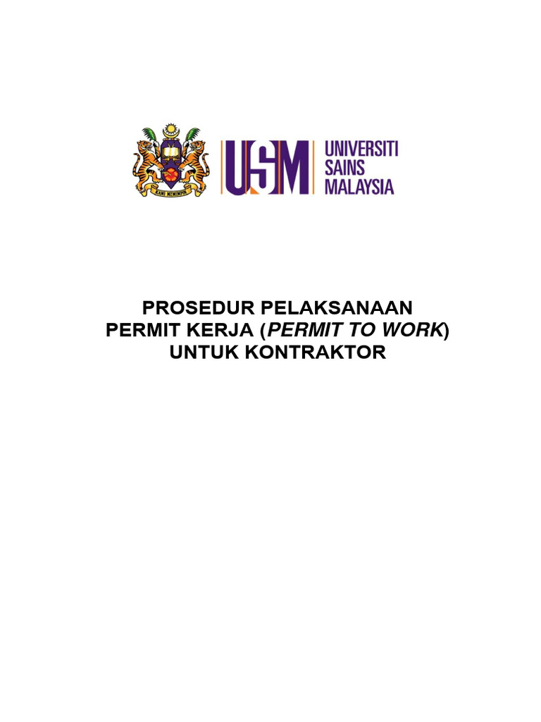 Prosedur PTW 010622 v1 | PDF