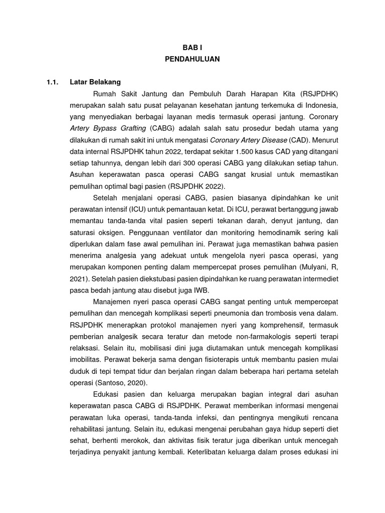 Laporan Kasus CABG | PDF | Sains & Matematika