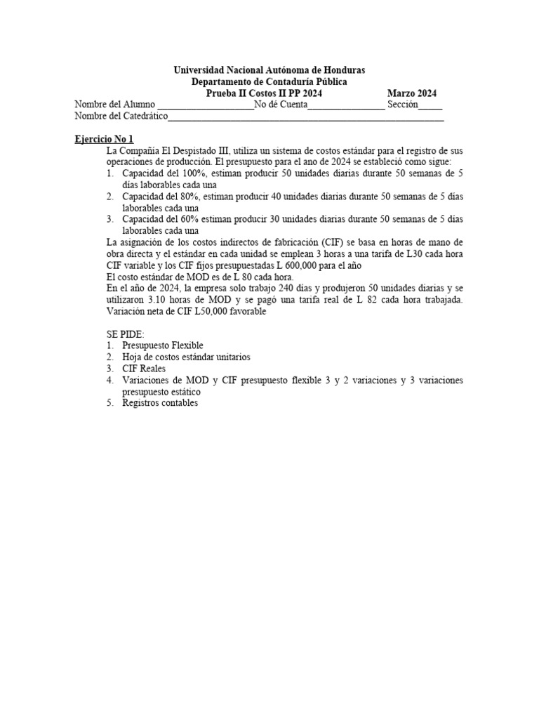 Prueba II Cii PP 2024 II | PDF