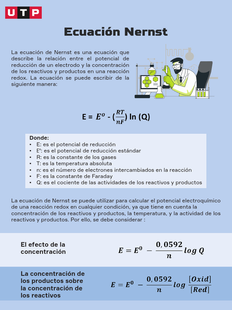 Ecuación de Nernst y Potencial Redox | PDF