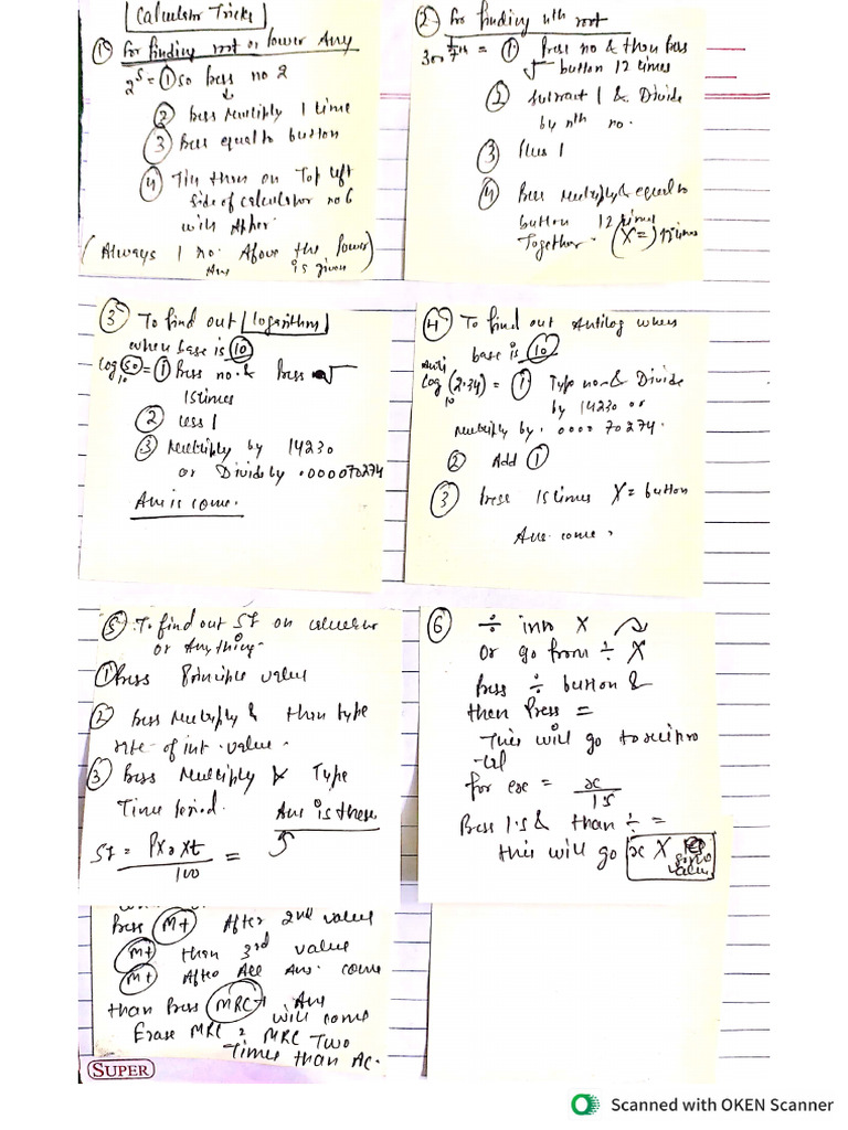 Calculator Tricks Final | PDF