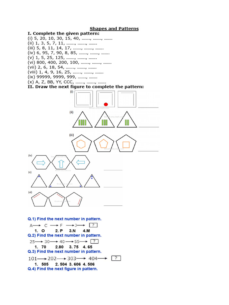 Shapes and Patterns | PDF | Encodings