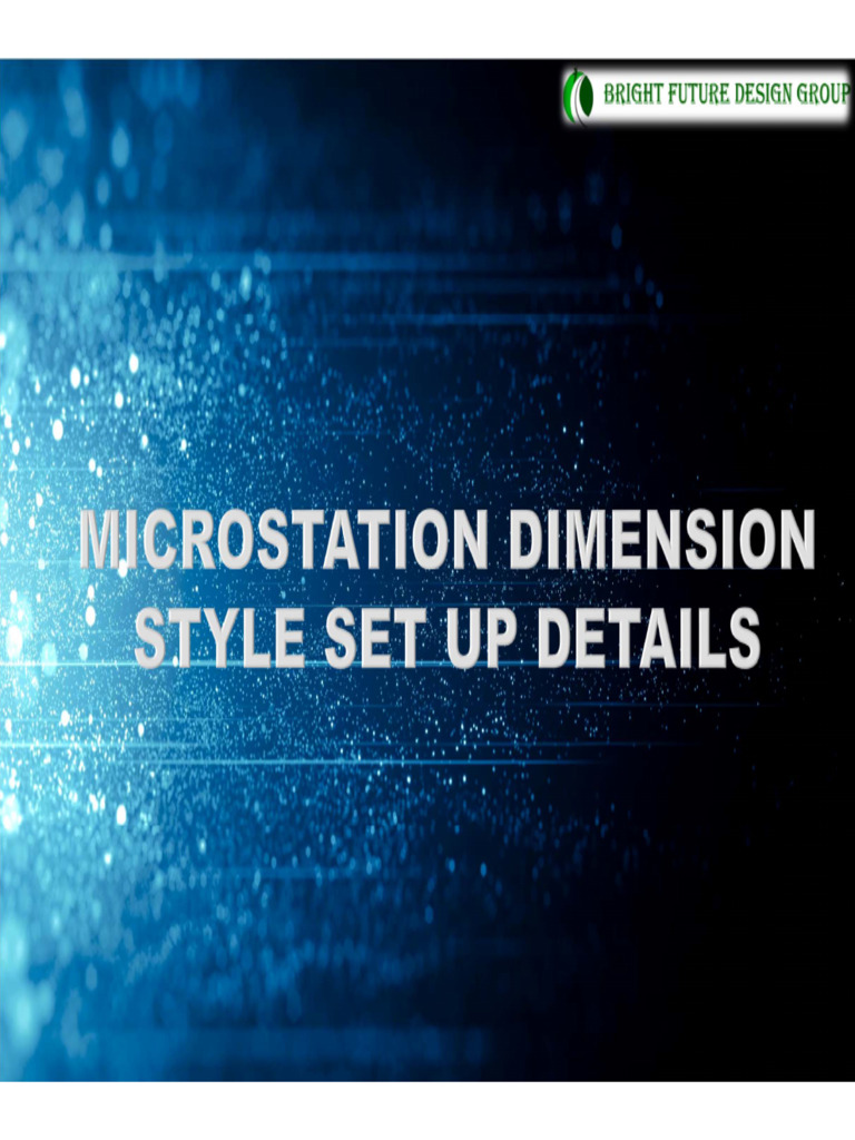 Microstation Dimension Style | PDF