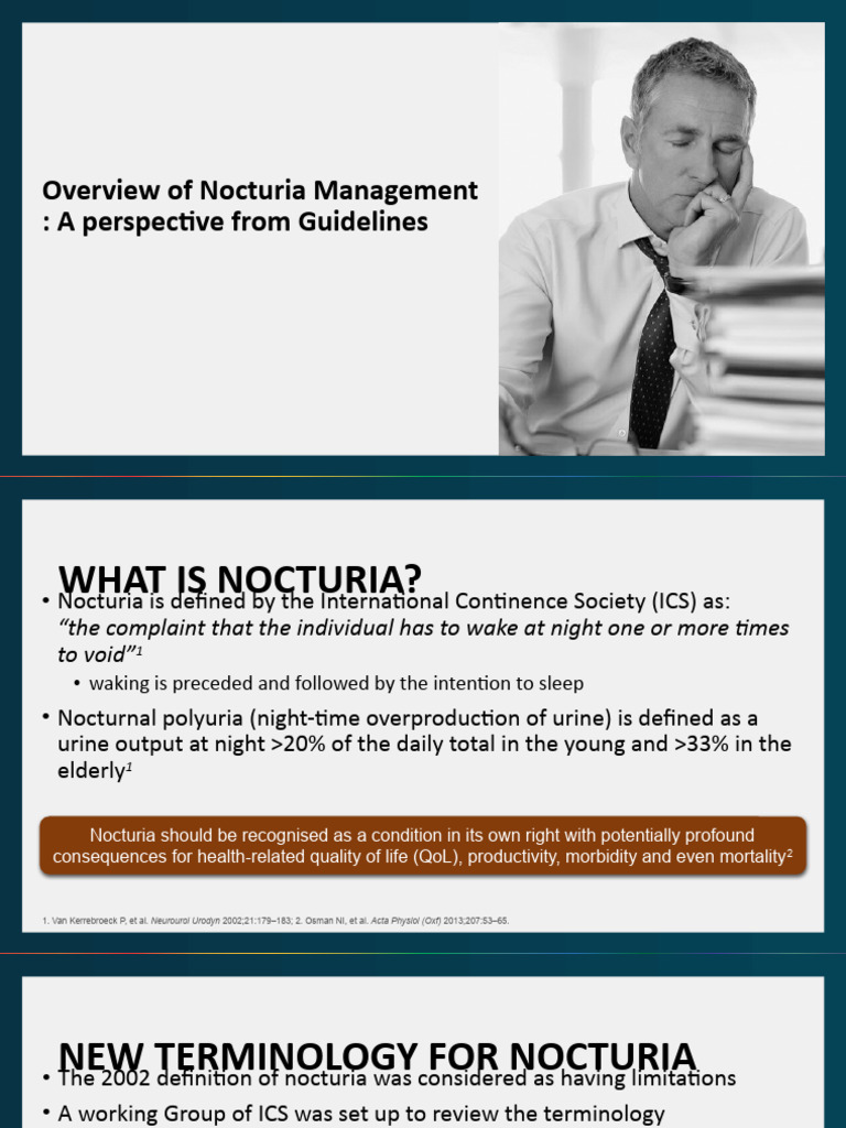 Overview of Nocturia Mnagement A Perspective From Guidelines | PDF ...