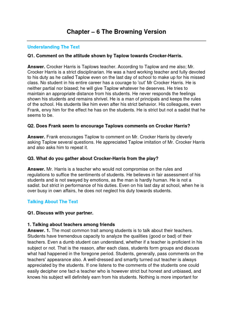 6 The Browning Version | PDF | Thought | Psychology