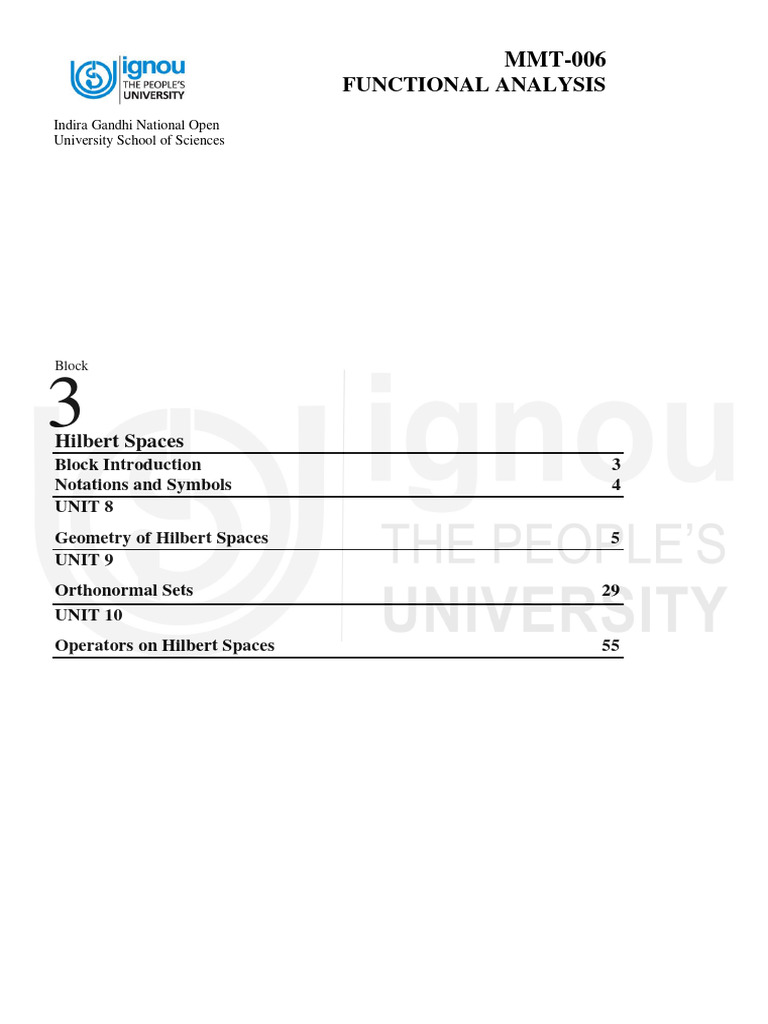Hilbert Spaces in Functional Analysis | PDF | Hilbert Space | Vector Space