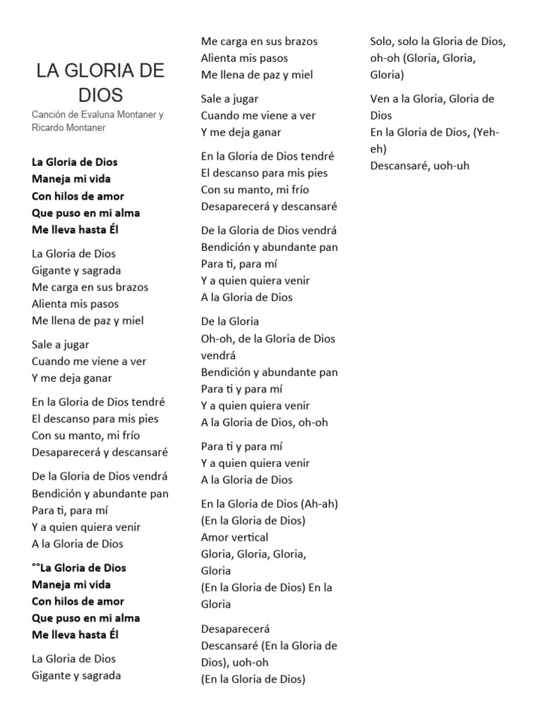 LA GLORIA DE DIOS Novena 6° | PDF