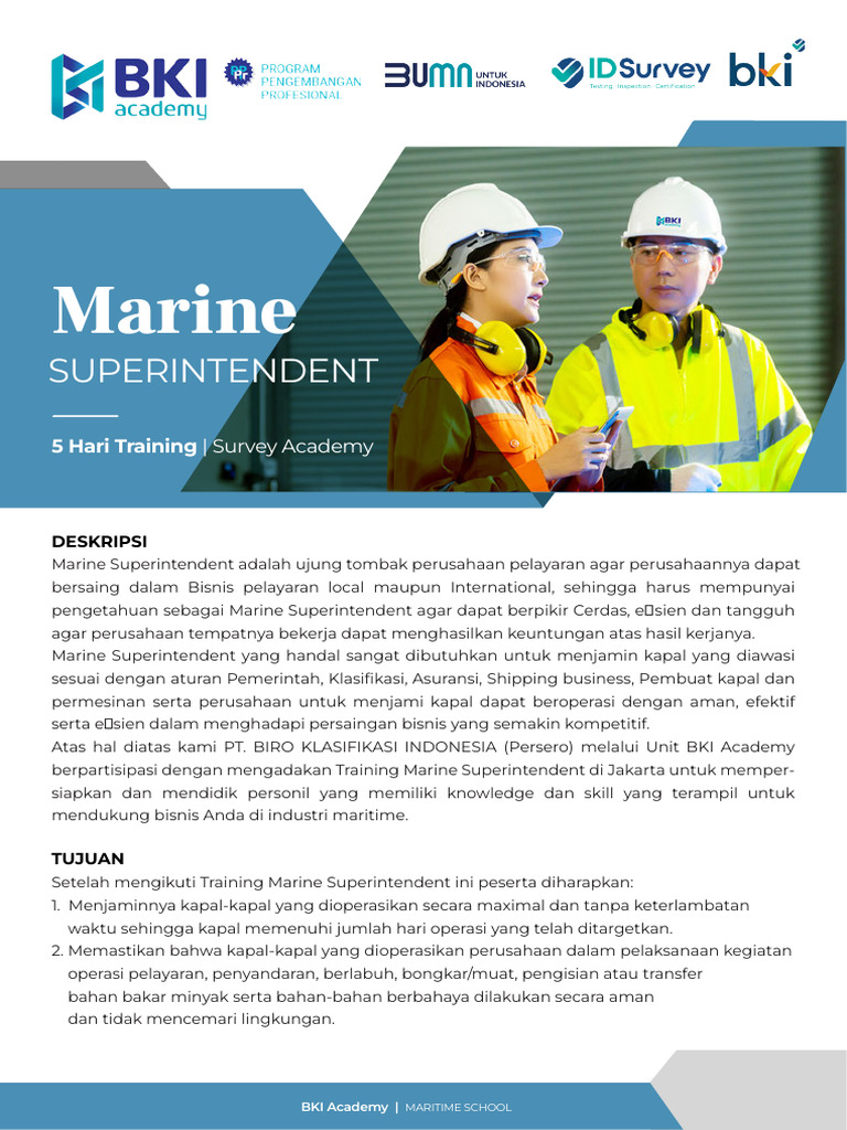 Pelatihan Marine Superintendent BKI | PDF