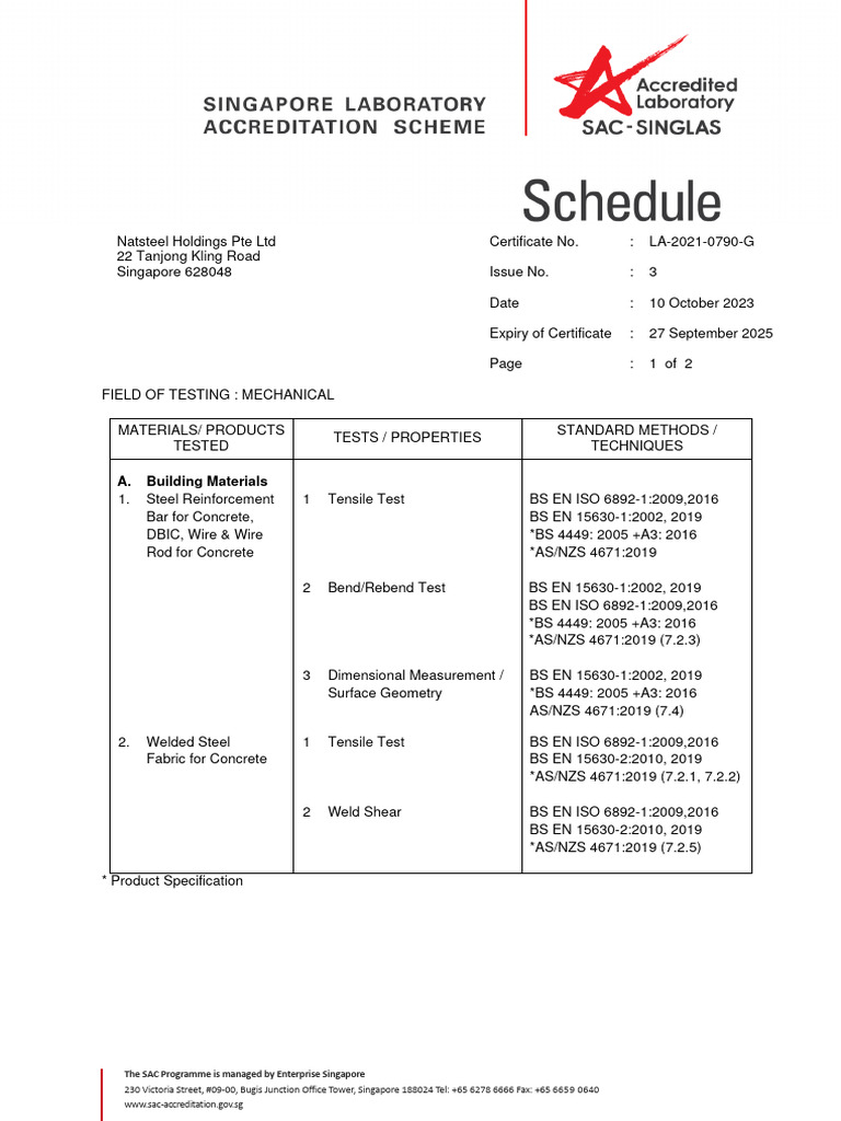 Natsteel Holdings LA 2021 0790 G | PDF | Building Engineering | Materials