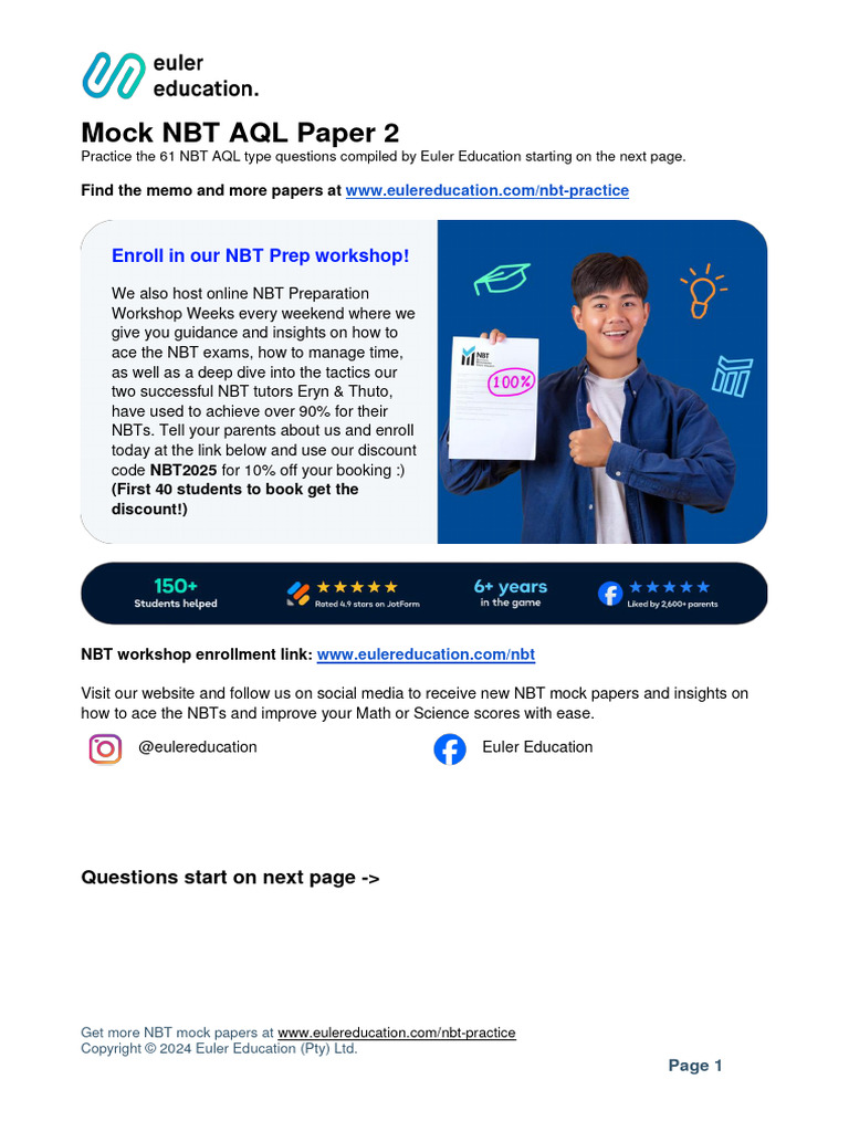 Nbt Aql Paper 2 Rev2 | Download Free PDF | Tourism | Punctuation