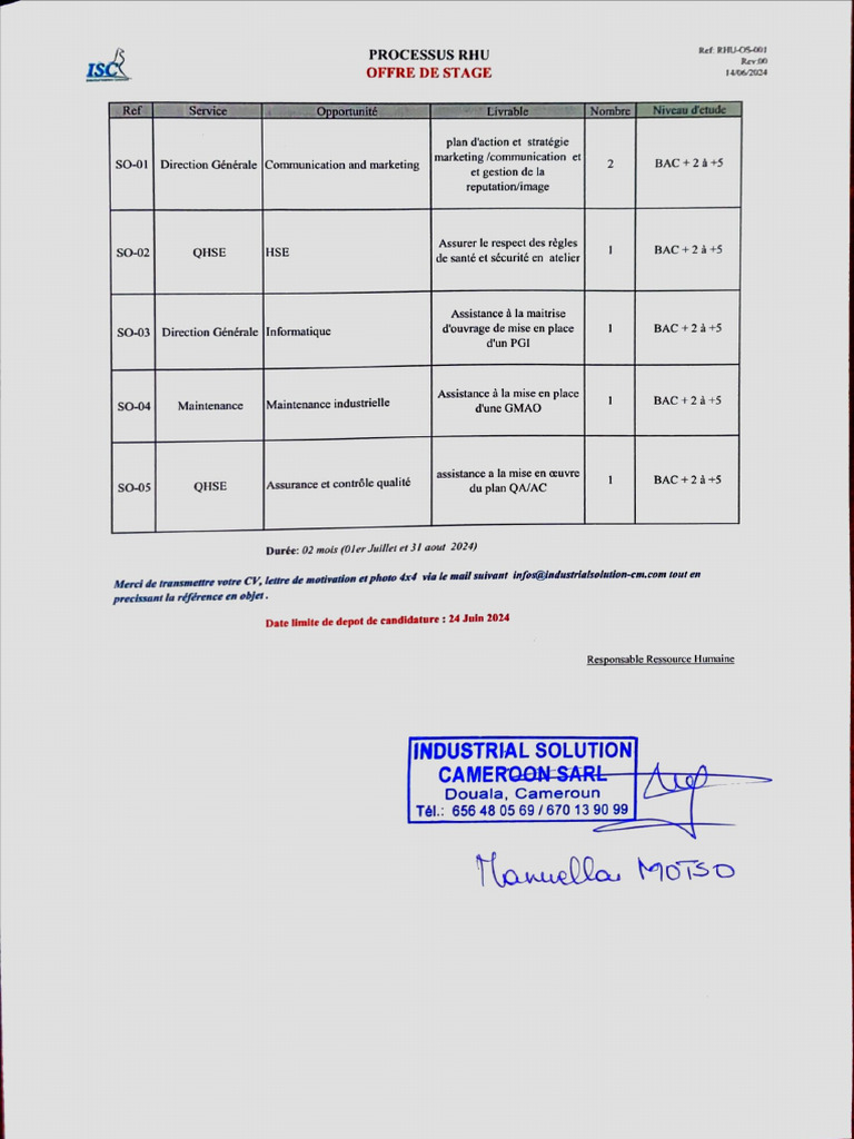 OFFRE DE STAGE_240626_134737 | PDF