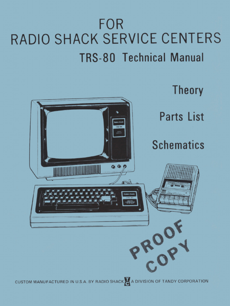 TRS-80 Technical Manual 1978 Radio Shack 240705 002956 | PDF