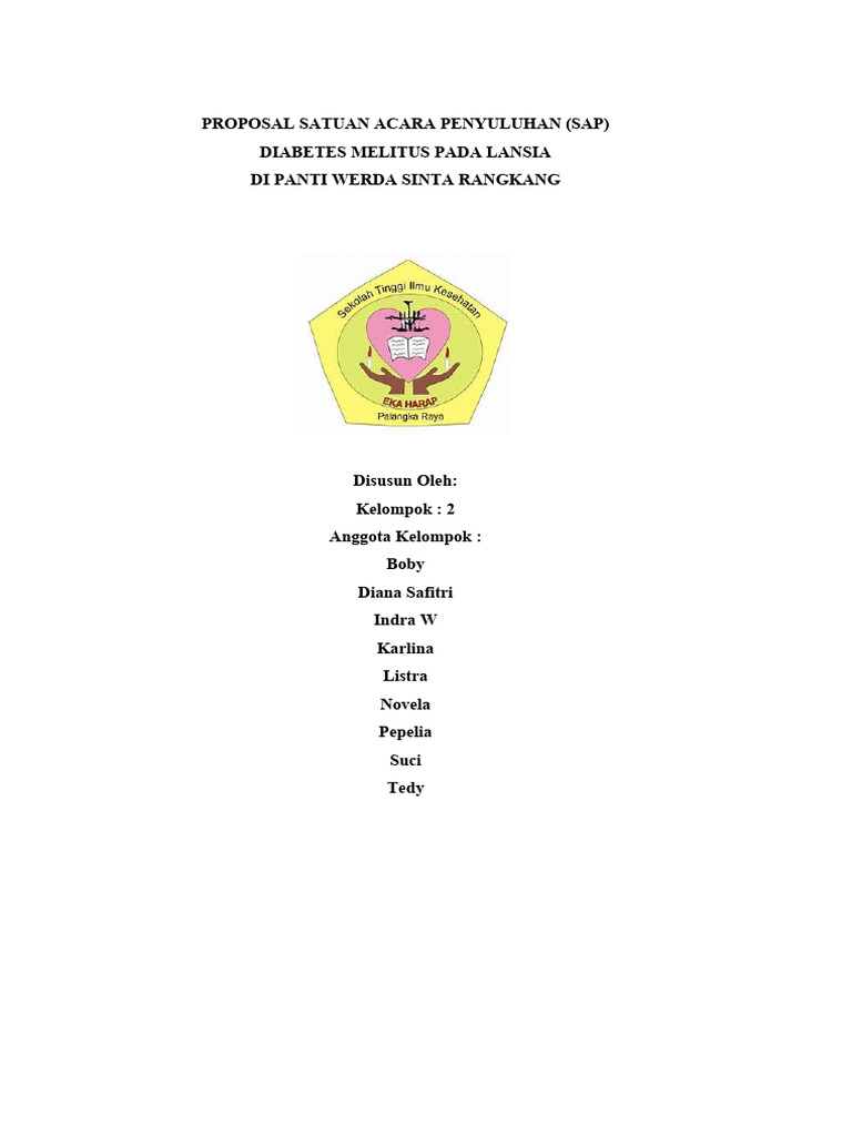 Proposal Promkes Diabetes SAP (Kel 2) | PDF | Kesehatan Holistik