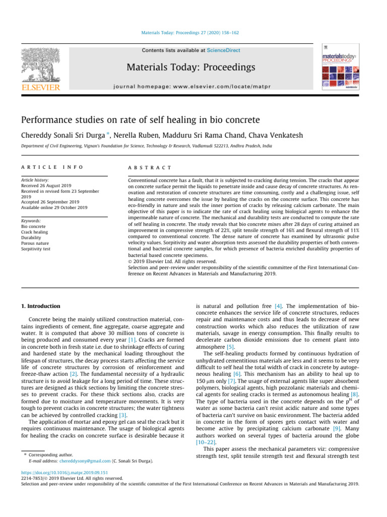 Materials Today | PDF | Concrete | Cement