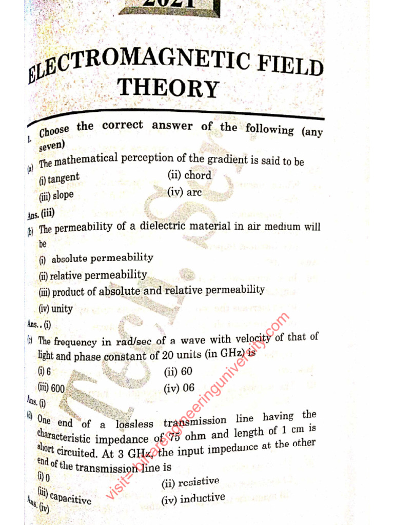 Beu Pyq Solution EMFT 2021 | PDF