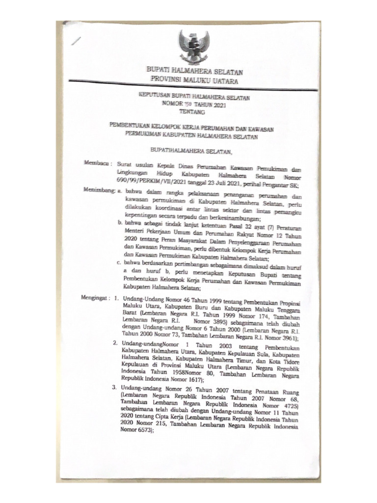 SK Pokja PKP Halmahera Selatan | PDF