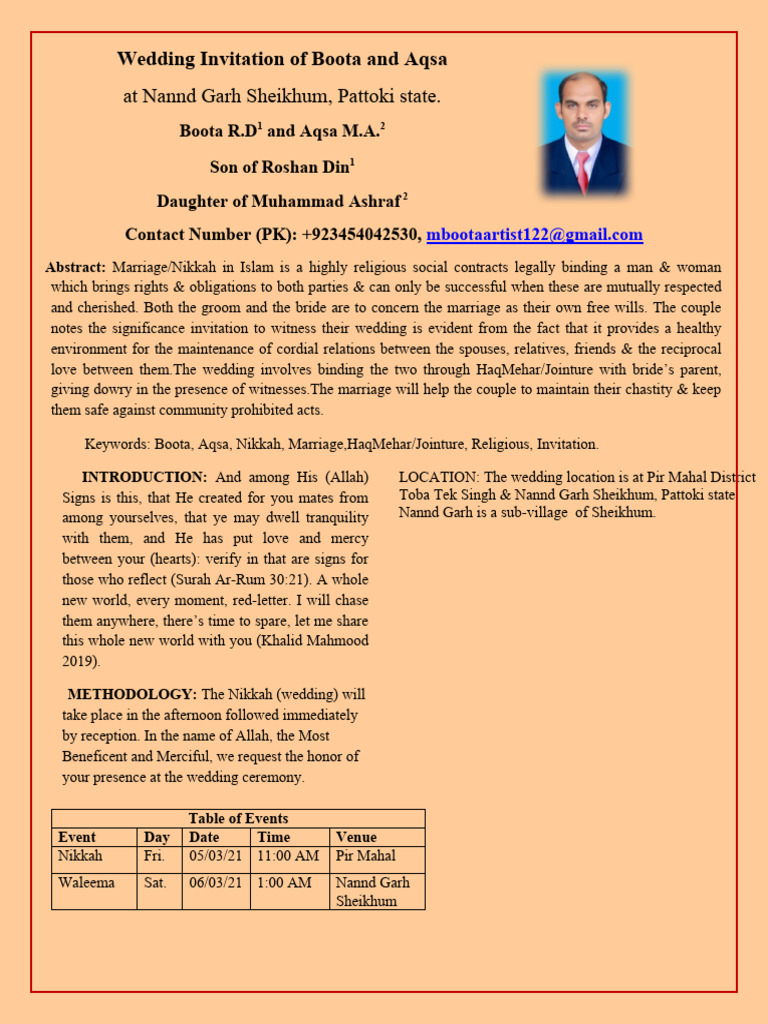 Weding Caard | PDF | Social Science | Law