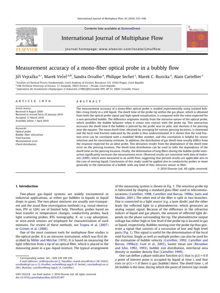 2010 Measurement Accuracy of A Mono-Fiber Optical Probe in A Bubbly ...