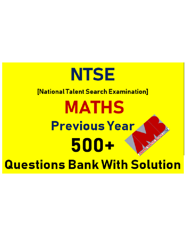 NTSE Maths Previous Year 500 Plus | PDF | Area | Circle