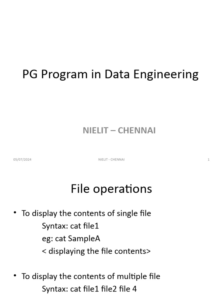 File Operations in Linux Using Cat Command | PDF