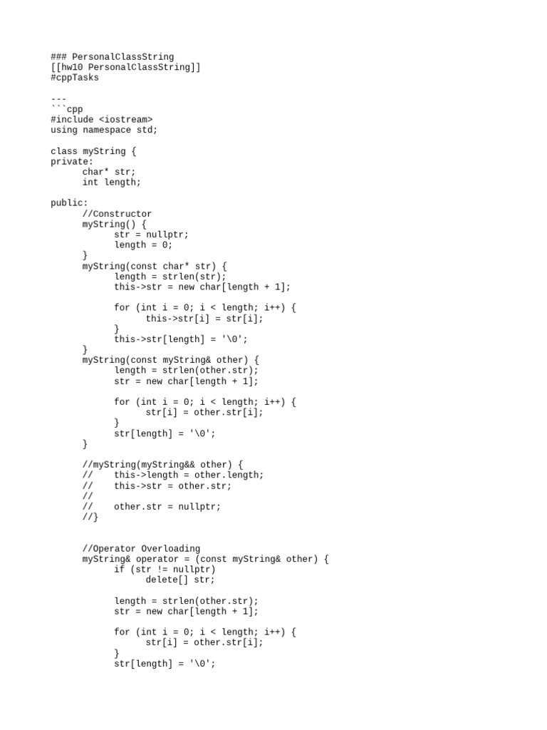 hw10.2 PersonalClassString | PDF | Computer Programming | Programming Paradigms