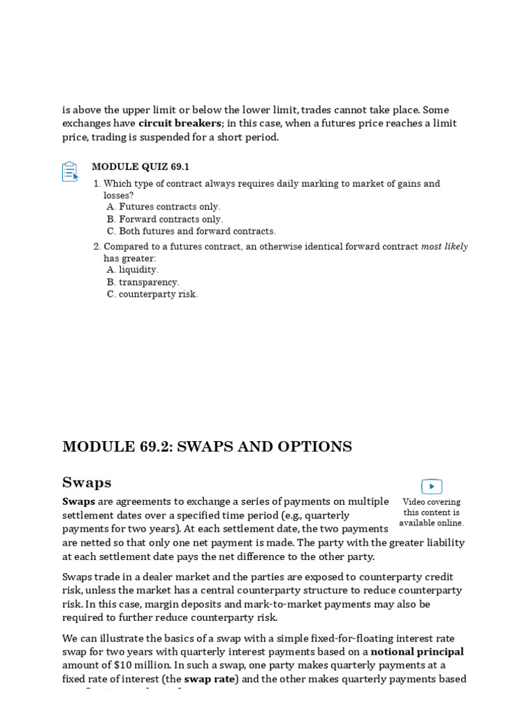 Reading 68 To 73 | PDF | Option (Finance) | Put Option