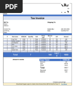 Cloth Bill Format Template | PDF