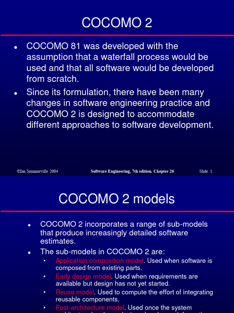 COCOMO2 | PDF | Information Technology | Computing