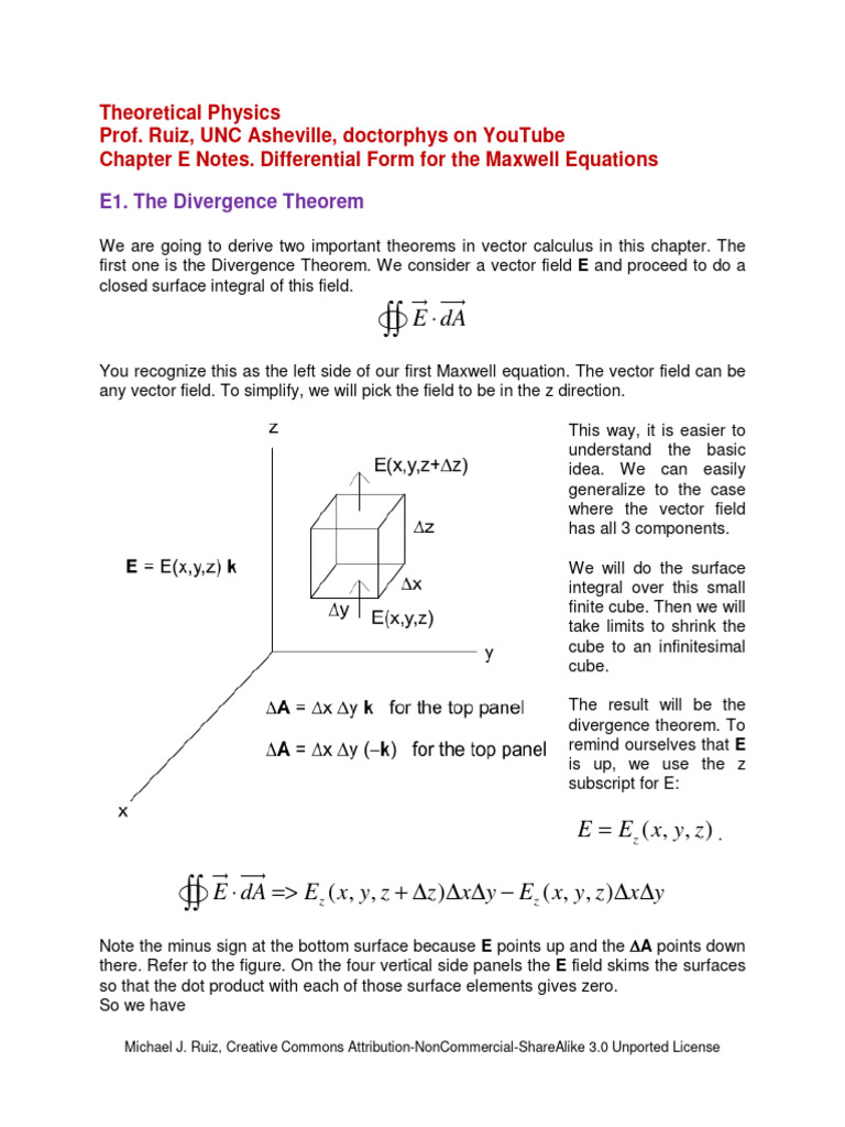 E2 Notes | PDF | Maxwell's Equations | Flux