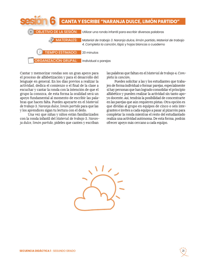 Ronda Infantil: Naranja Dulce, Limón Partido | PDF