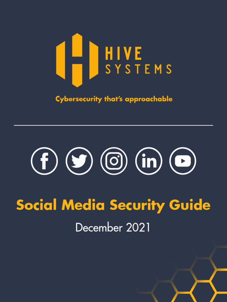 HiveSystems SocialMediaGuide | PDF | Facebook | Password