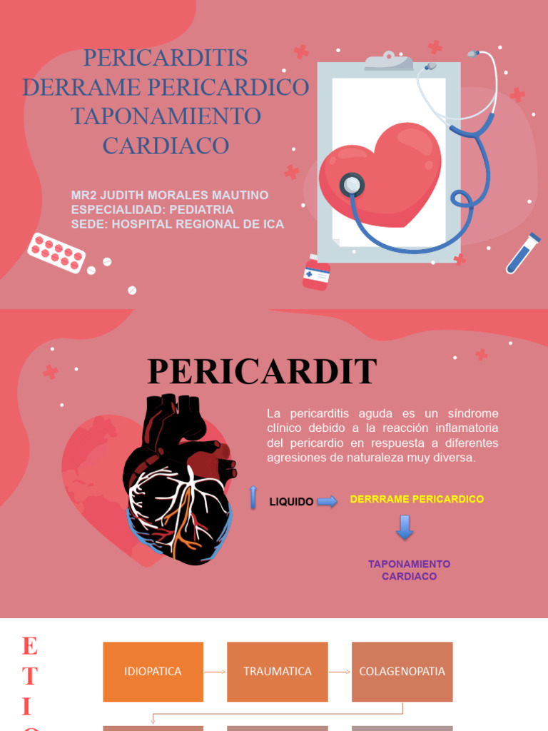 pericarditis+taponamiento cardiaco pedia | PDF | Corazón | Causas de la ...
