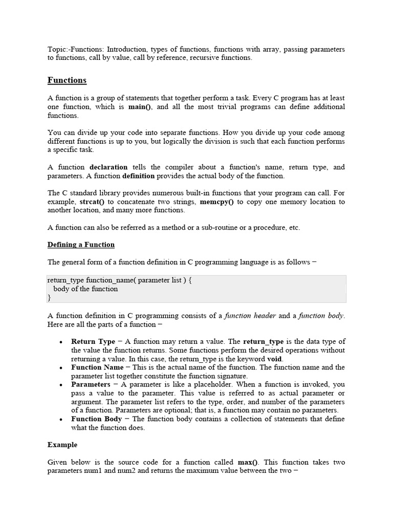 Notes 3 Download Free Pdf Parameter Computer Programming Variable Computer Science