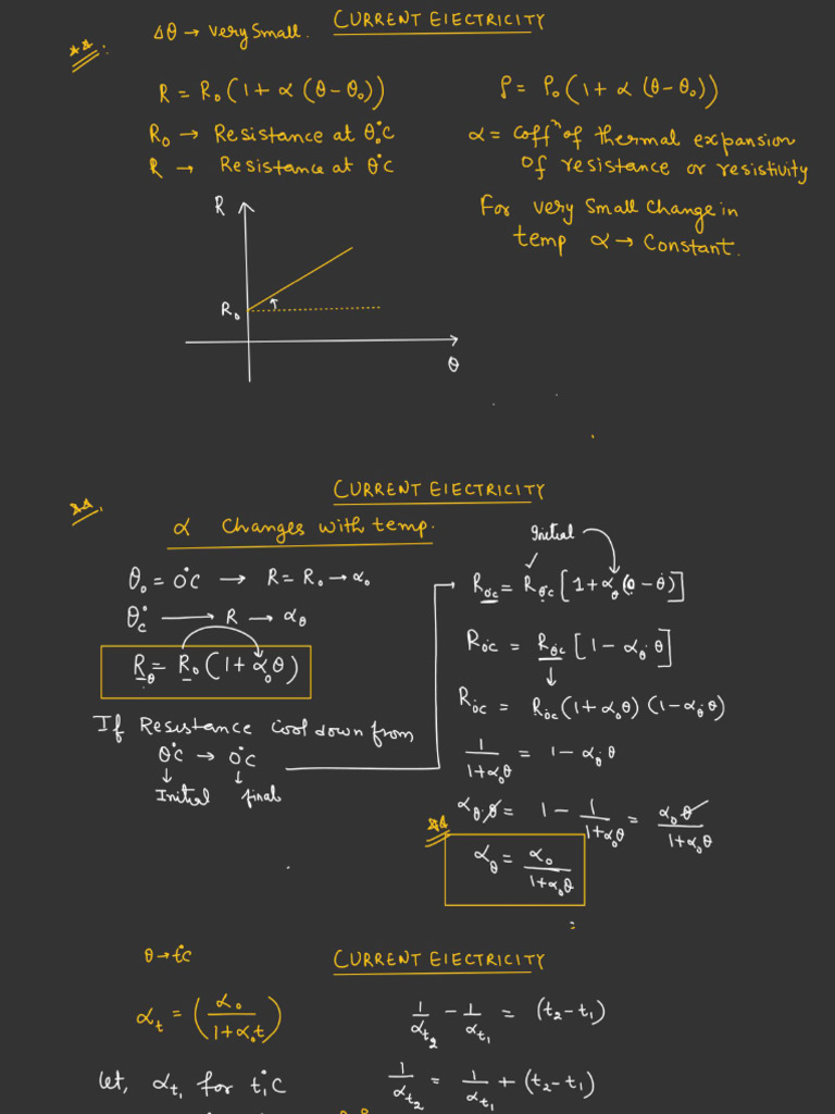 Current Electricity L 02 Class Notes Current Electricity Pdf