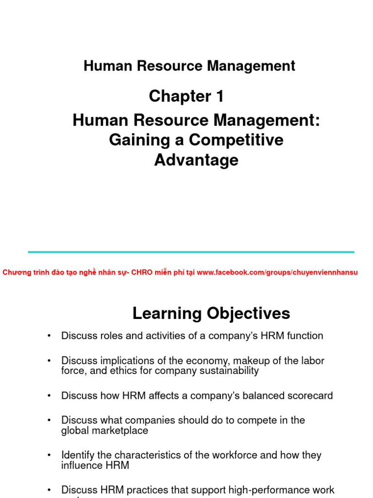 Chap001 - Introduction To Human Resources Management | PDF | Human ...