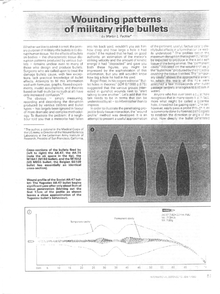 Wounding Patterns of Military Rifles | PDF
