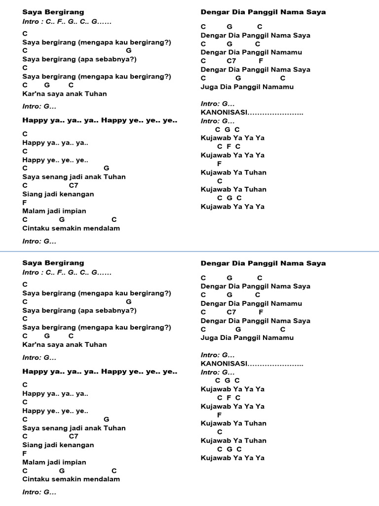 Saya Bergirang, Happy Yaya, Dengar Dia Panggil Nama Saya | PDF
