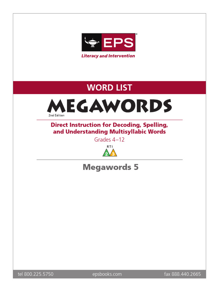 Megawords: Decoding Multisyllabic Words | PDF | Phonetics