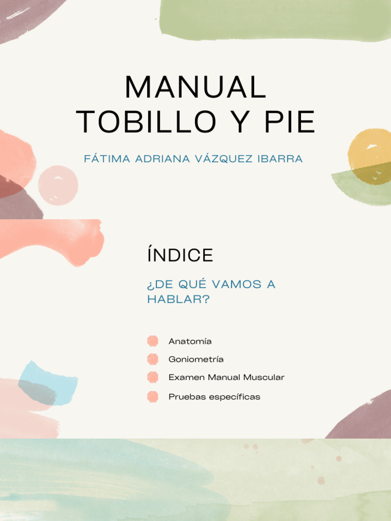 Manual Tobillo y Pie | PDF | Tobillo | Pie
