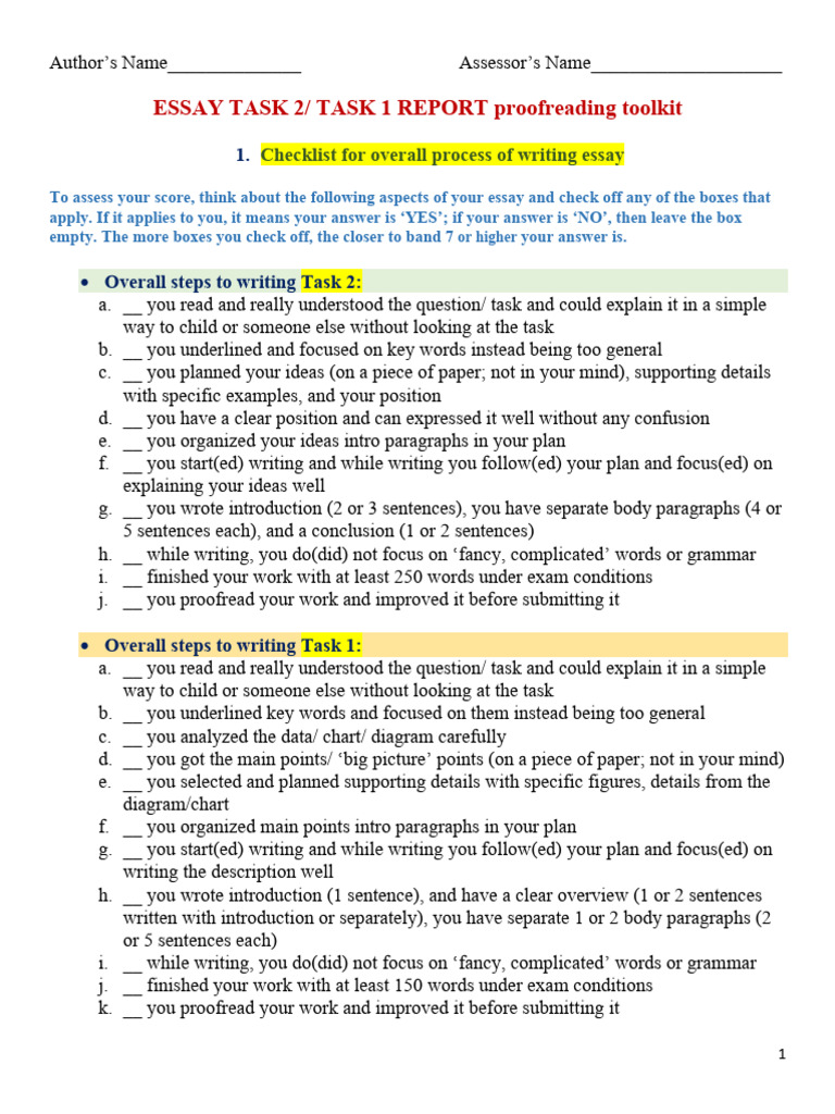Checklist. Writing T1 - T2 | PDF | Grammar | Syntax
