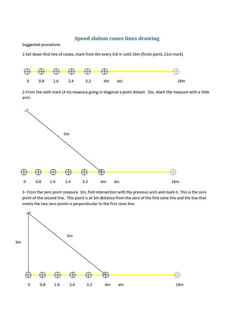 Speed Slalom Lines Drawing | PDF | Euclidean Geometry | Elementary Geometry