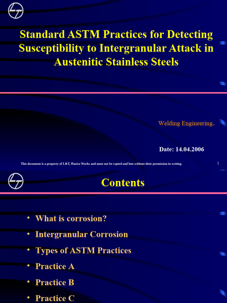 ASTM Practice For IGC Testing | PDF | Chemical Substances | Metals