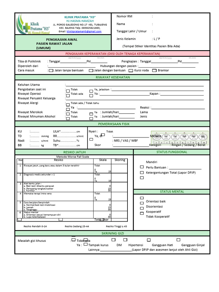 Form Assasment Rawat Jalan | PDF
