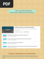 Physical Inventory Count Observation Checklist | PDF | Inventory | Audit