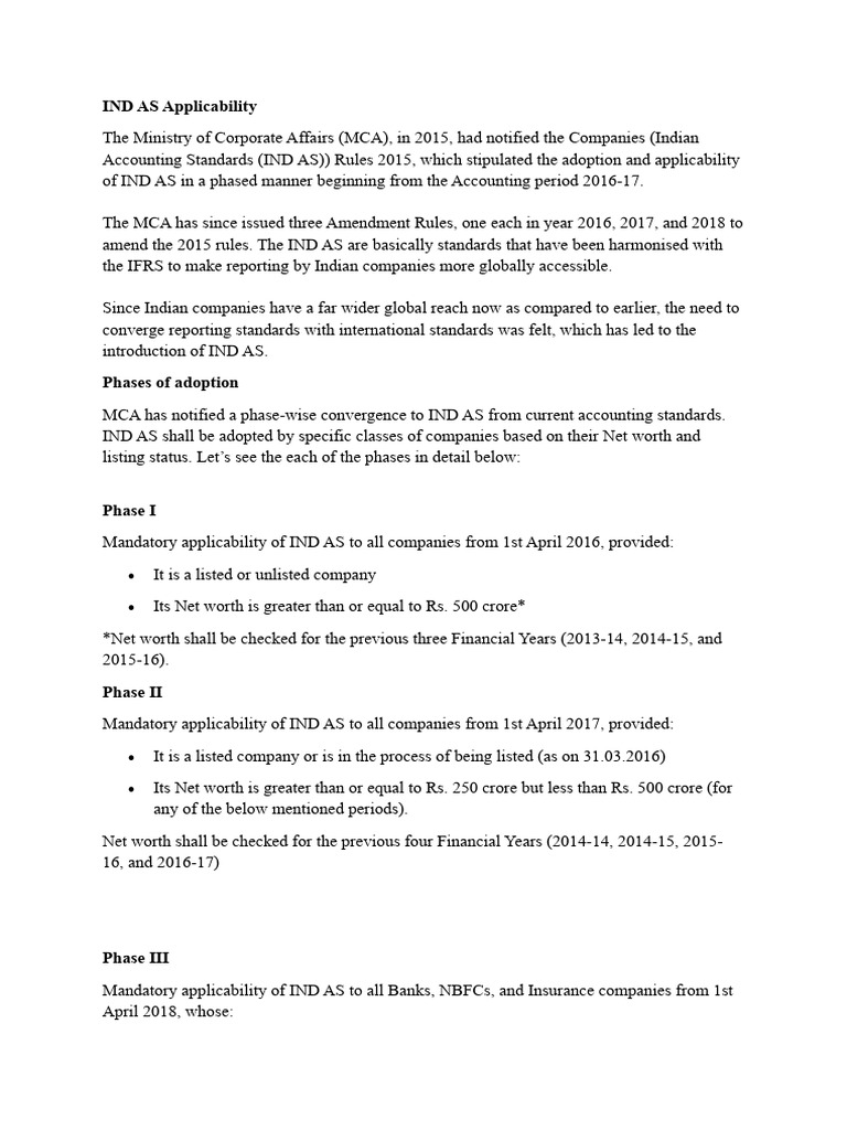IND AS Applicability | PDF | Insurance | Non Bank Financial Institution