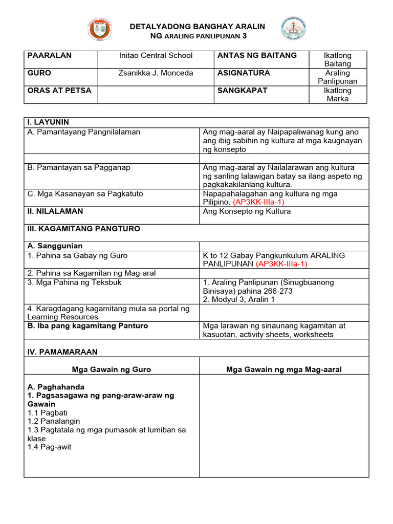 Lesson Plan Nikka AP Final | PDF