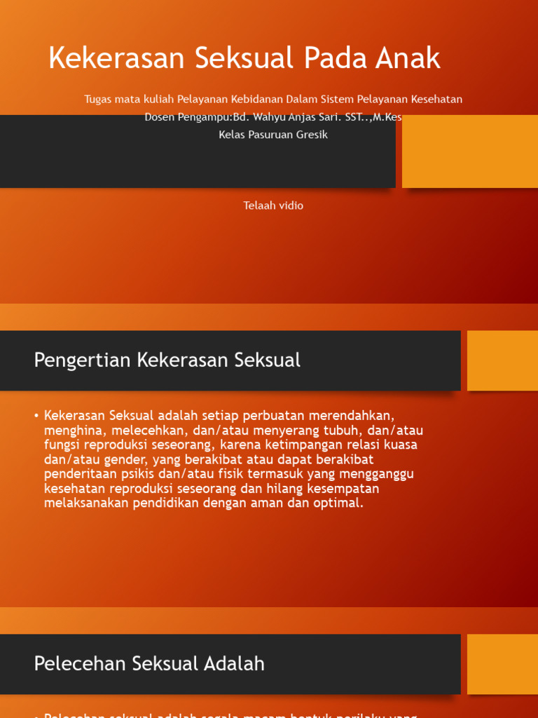 Kekerasan Seksual Pada Anak Bu Wahyu Anjas | PDF Kekerasan Seksual Pada Anak Bu Wahyu Anjas | PDF